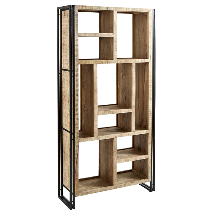 Williston Forge Paige 200Cm H x 100Cm W Solid Wood Standard Bookcase | Wayfair.co.uk